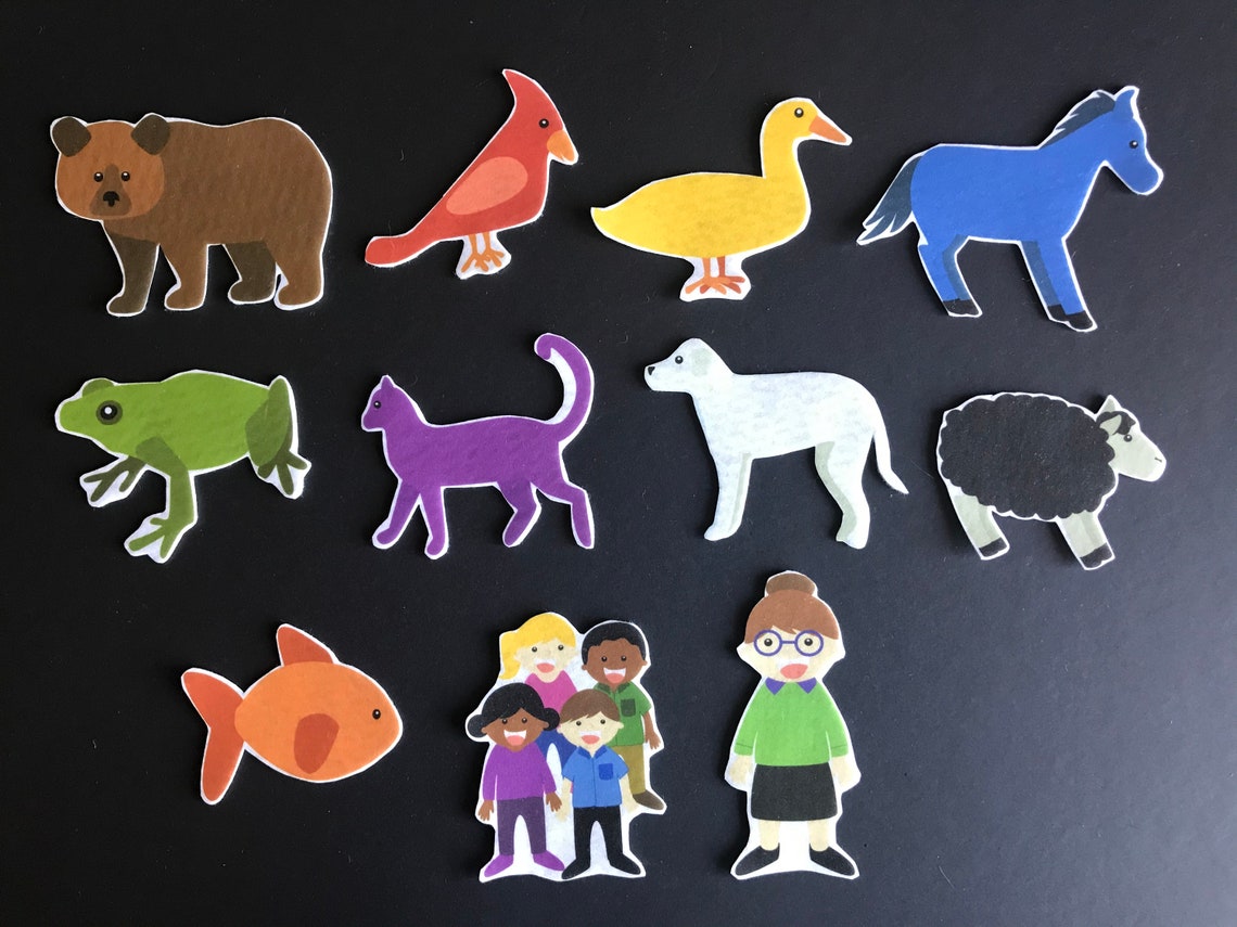 Brown Bear Felt Board // Flannel Board Story Set // | Etsy