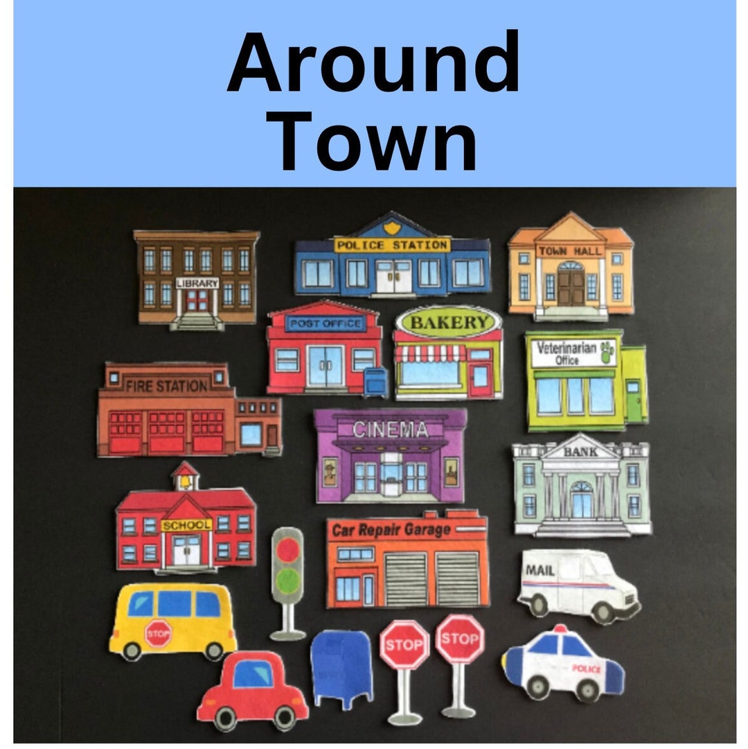 Around Town Community Felt // Flannel Board // Preschool // Kids ...