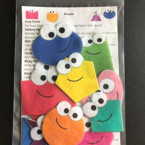 Shapes Felt Board Pieces // Flannel Board Pieces // Shapes // - Etsy