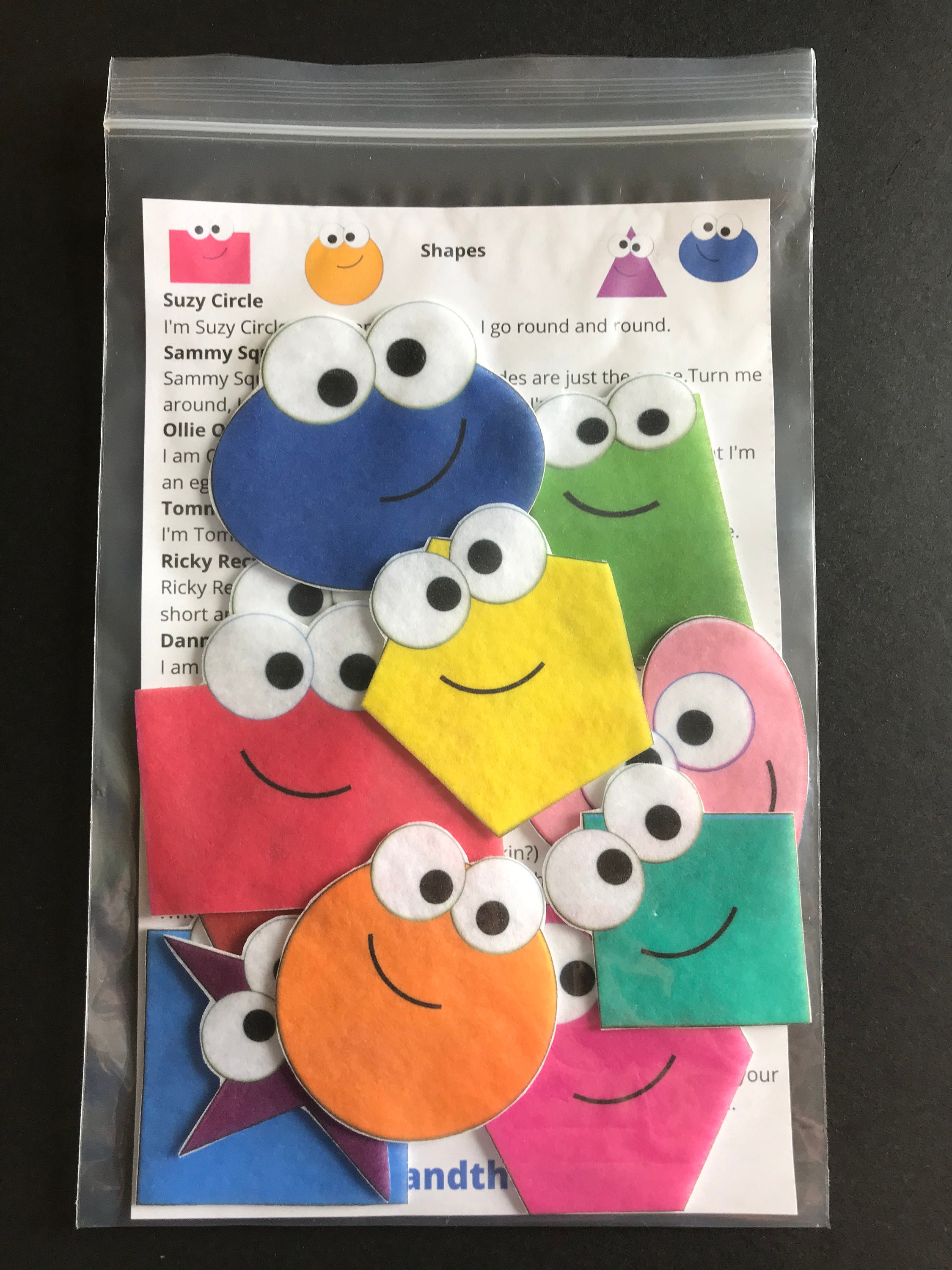 Shapes Felt Board Pieces // Flannel Board Pieces // Shapes // - Etsy