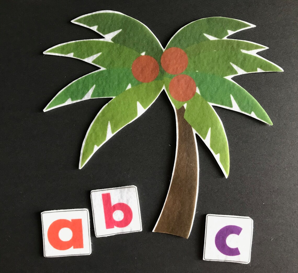 Chicka Chicka Boom Boom Felt // Flannel Board Pieces // | Etsy