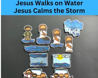 Jesus Walks on Water Sunday School Craft New Testament Bible - Etsy