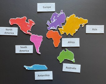 Felt World Map - Etsy
