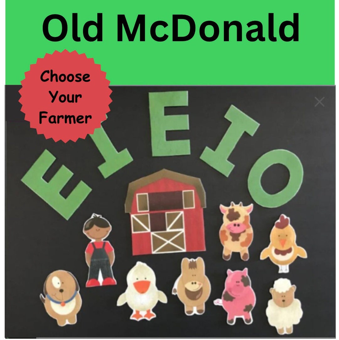 Old Macdonald Had a Farm Felt // Flannel Board Pieces // Felt Board ...
