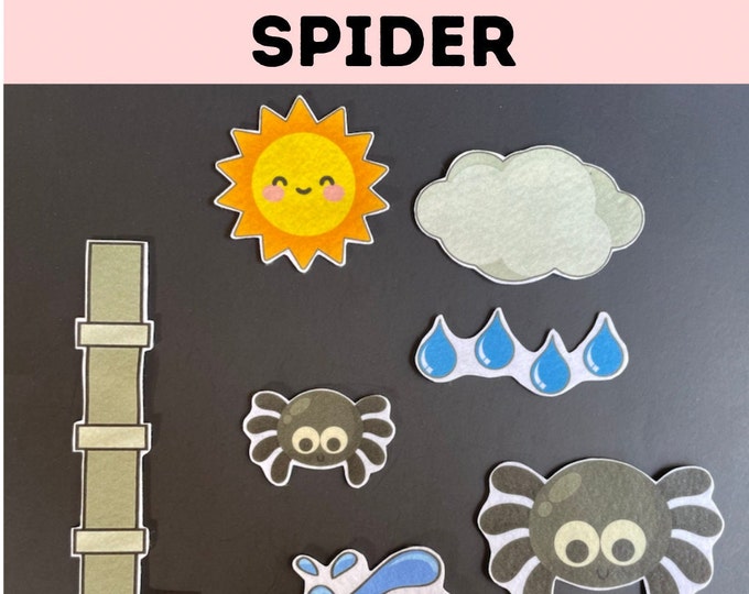 The Itsy Bitsy Spider and Great Big Spider Felt Pieces// the Great Big ...