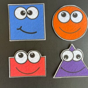 Shapes Felt Board Pieces // Flannel Board Pieces // Shapes // Learning ...