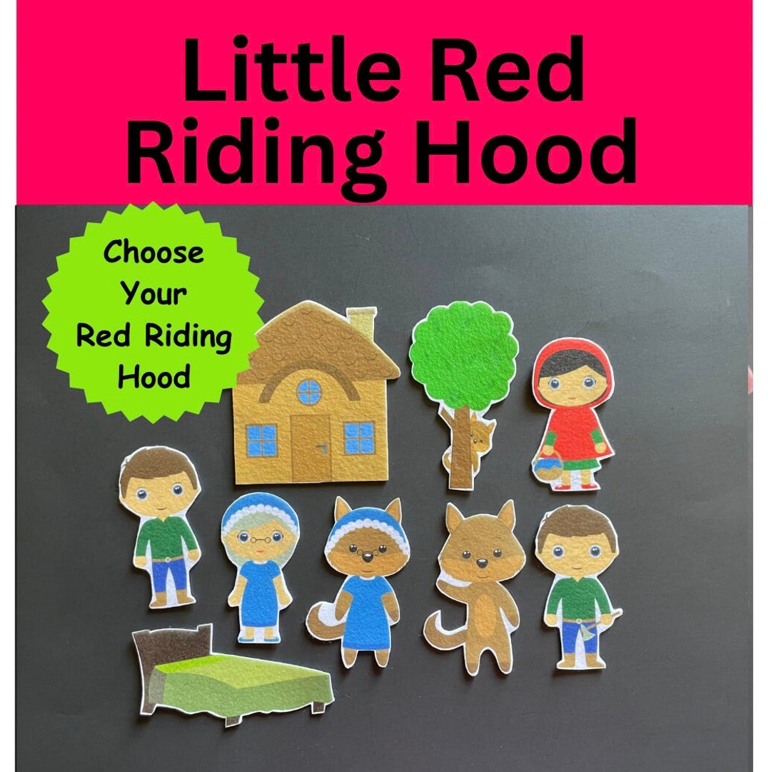 Little Red Riding Hood Felt Board Story // Flannel Board Pieces ...