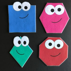 Shapes Felt Board Pieces // Flannel Board Pieces // Shapes // - Etsy