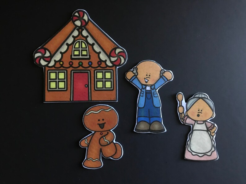 Gingerbread Man Felt // Flannel Board Pieces // Preschool // - Etsy