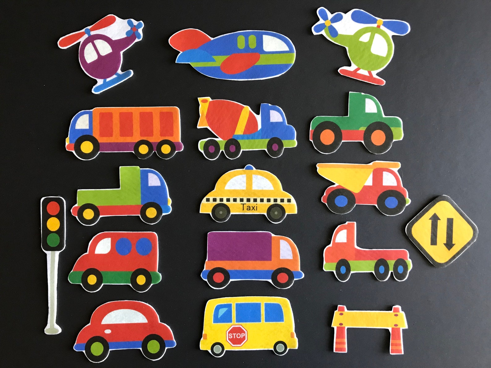Transportation Felt // Flannel Board Pieces // Imagination // Children ...