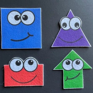 Shapes Felt Board Pieces // Flannel Board Pieces // Shapes // Learning ...