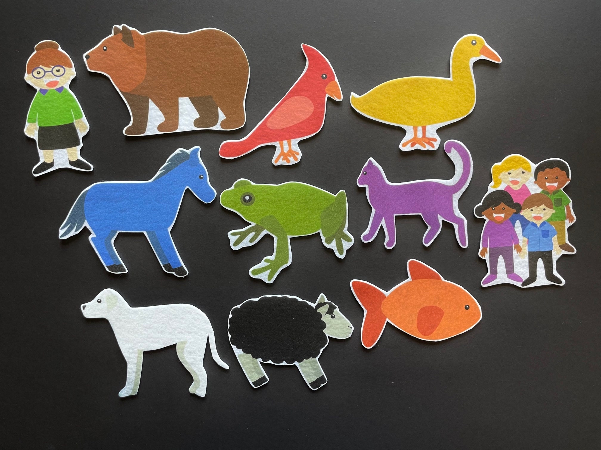 Brown Bear Felt Board // Flannel Board Pieces // Preschool - Etsy.de