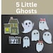 5 Little Ghosts Felt Board Story // Flannel Board Pieces // Pretend ...