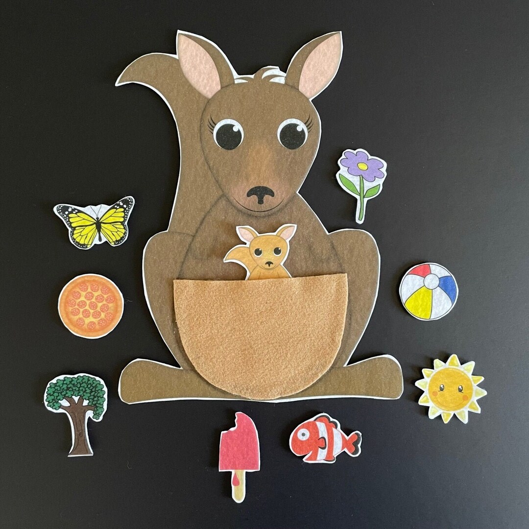 Kangaroo Guessing Game Felt Board Stories // Flannel Board // - Etsy