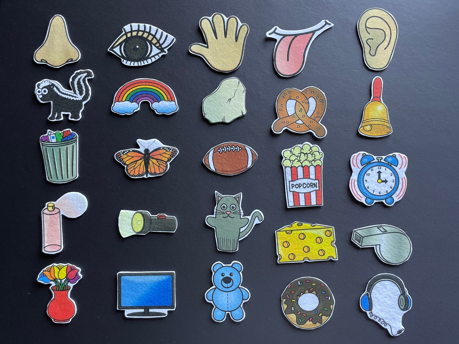 5 Senses Felt // Five Senses Flannel Board Pieces // Felt Game - Etsy