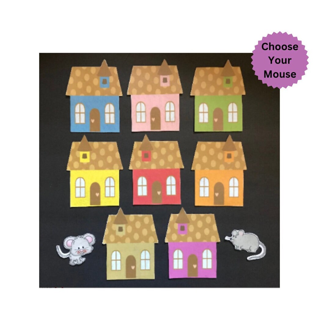 Little Mouse Game Felt Set //flannel Board Pieces Pieces // - Etsy