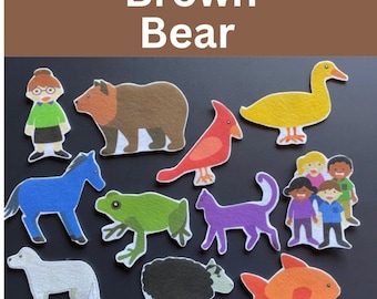 Brown Bear, Brown Bear, What Do You See Felt Story, Flannel Board ...