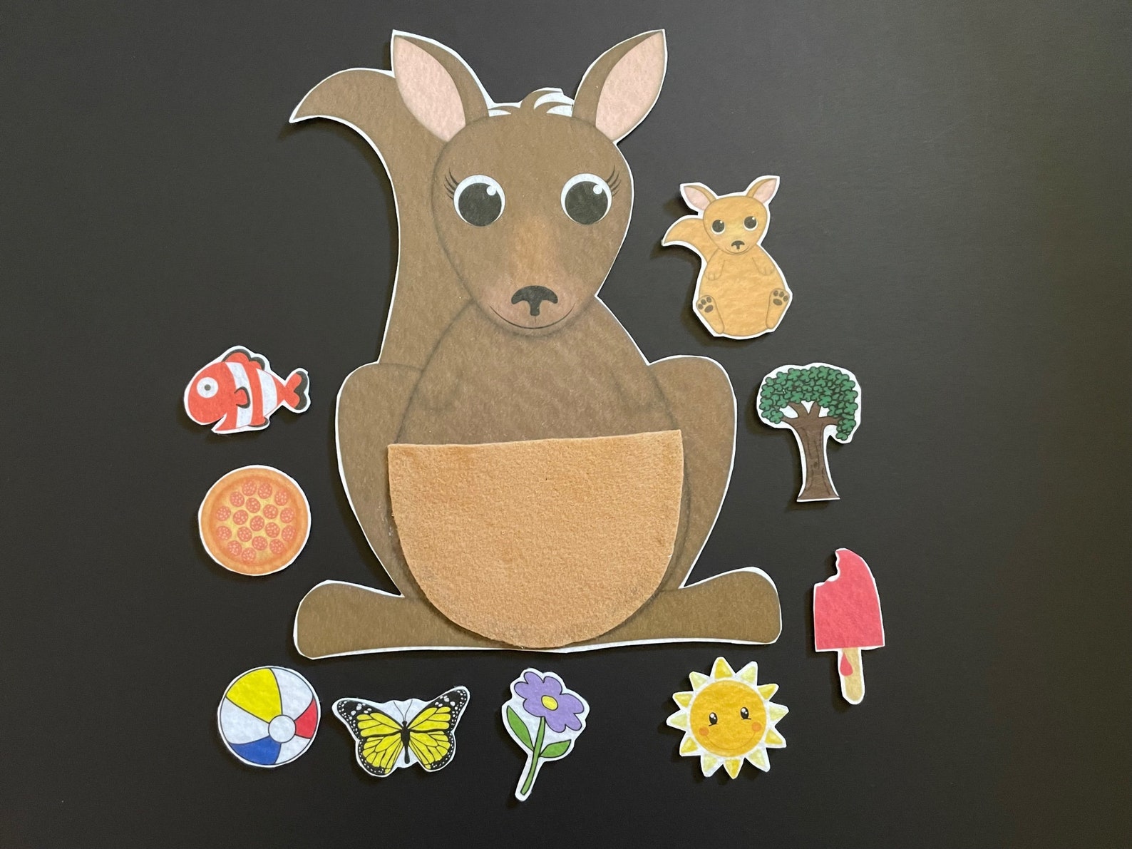 Kangaroo Guessing Game Felt Board Stories // Flannel Board // - Etsy