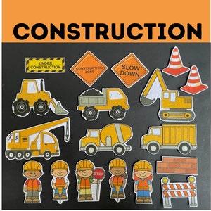 Construction Felt // Flannel Board Pieces // Imagination // Children ...