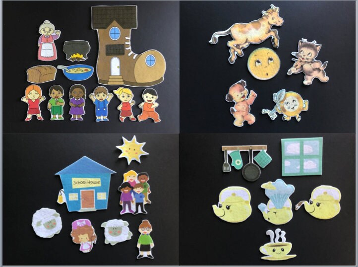 4 Nursery Rhymes Felt Board Stories // Flannel Board Pieces | Etsy