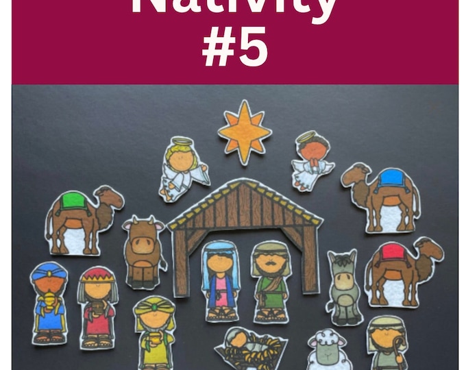 Printable Nativity for Christmas, Christmas Nativity Advent, Nativity ...