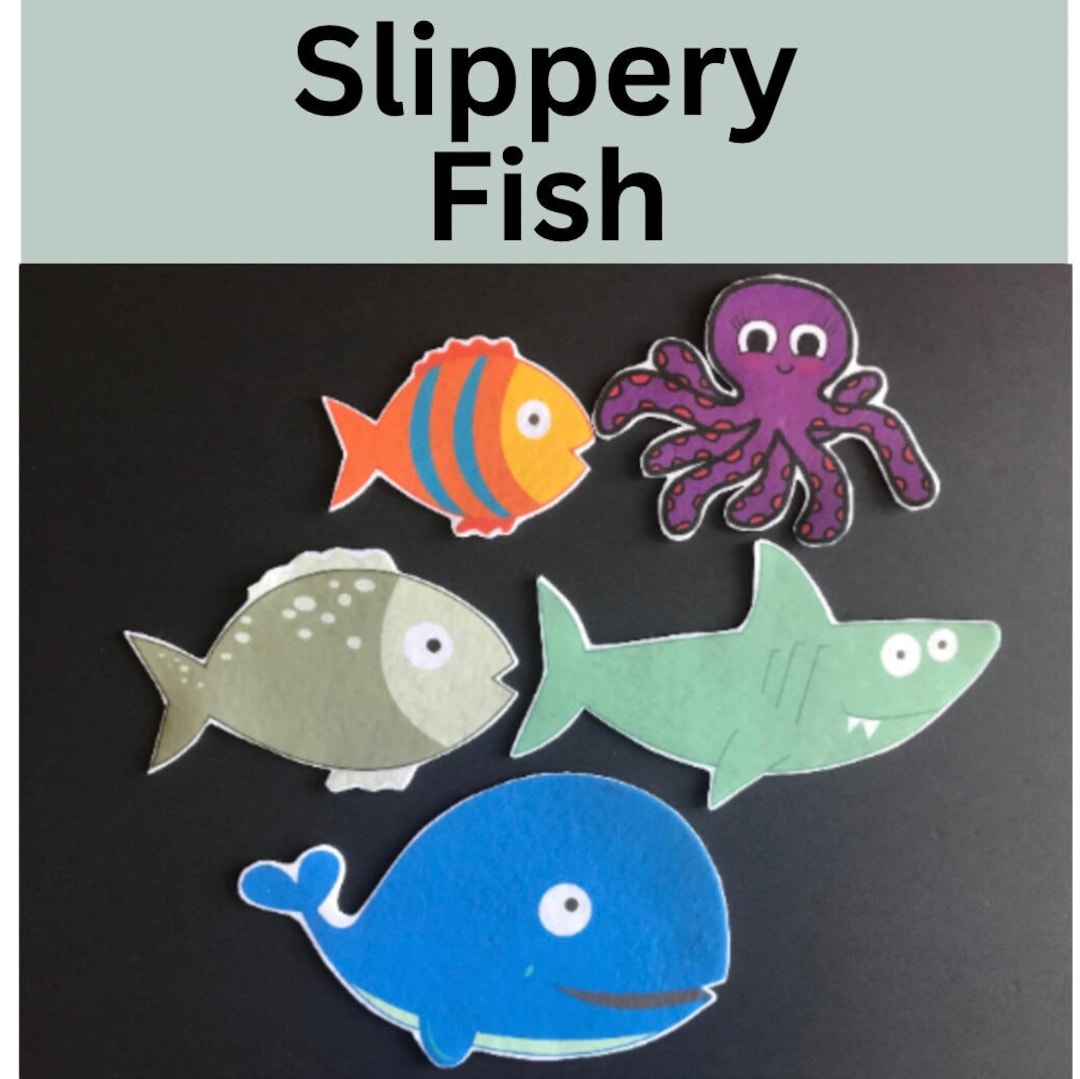 Slippery Fish Felt //flannel Board Pieces Pieces // Preschool // Colors ...