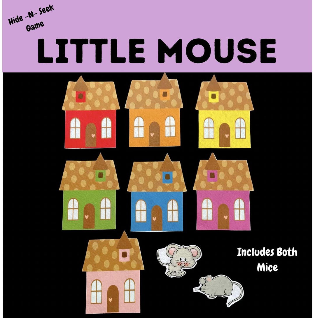 Little Mouse Game Felt Set //flannel Board Pieces Pieces // Preschool ...