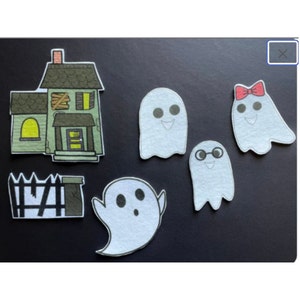 5 Little Ghosts Felt Board Story // Flannel Board Pieces // Pretend ...