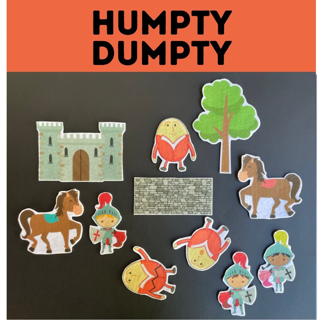 Humpty Dumpty Felt Board Pieces // Flannel Board Pieces // Imagination ...