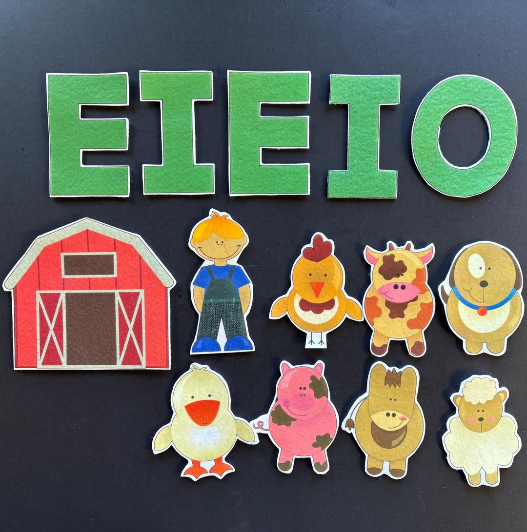 Old Macdonald Had a Farm Felt // Flannel Board Pieces // Felt Board ...