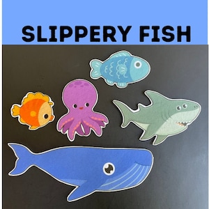 Slippery Fish Felt //flannel Board Pieces Pieces // Preschool // Colors ...