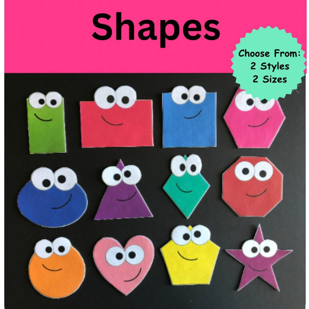 Shapes Felt Board Pieces // Flannel Board Pieces // Shapes // - Etsy