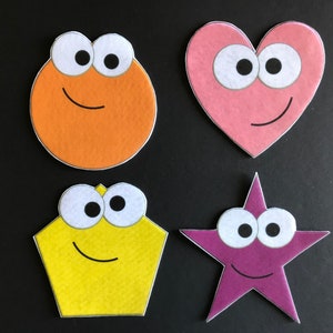 Shapes Felt Board Pieces // Flannel Board Pieces // Shapes // - Etsy