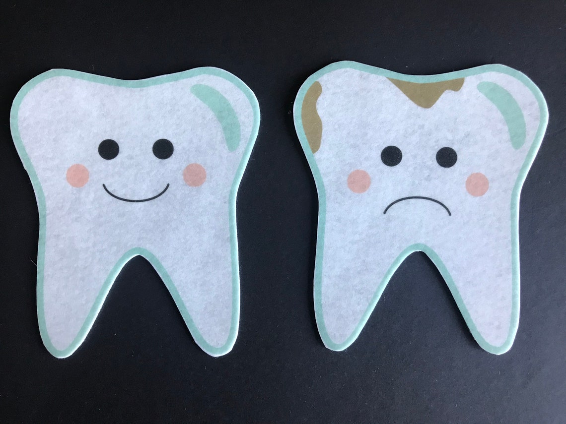 Brushing Teeth Felt Board Pieces // Flannel Board Pieces // | Etsy