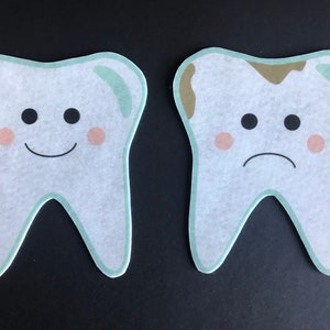 Brushing Teeth Felt Board Pieces // Flannel Board Pieces // - Etsy