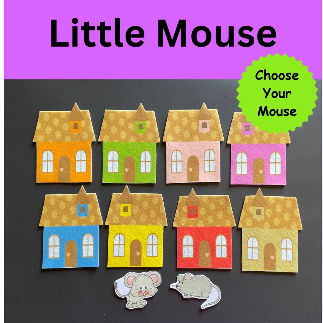 Little Mouse Game Felt Set //flannel Board Pieces Pieces // Preschool ...