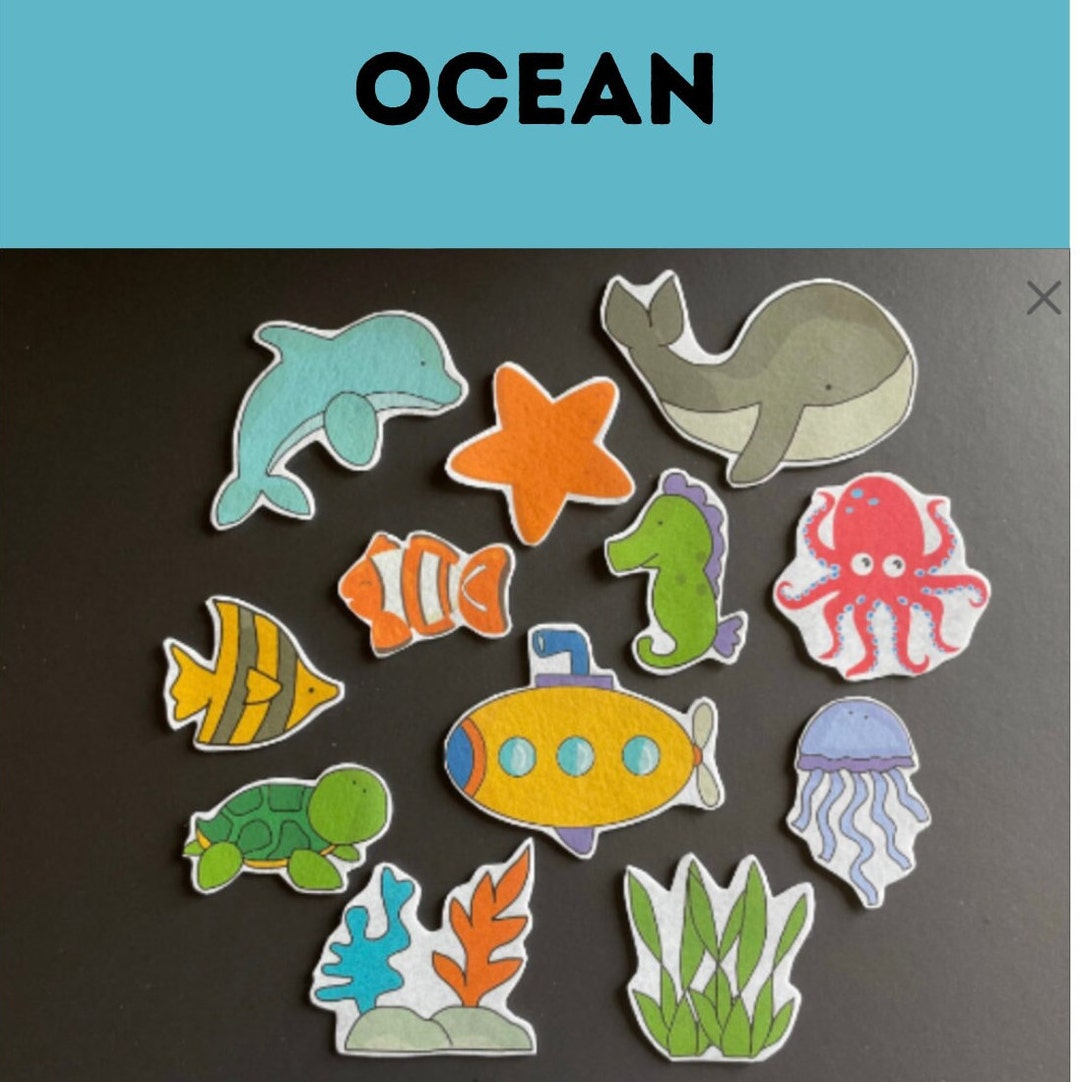 Ocean Felt Board Pieces // Flannel Board Pieces // Imagination ...