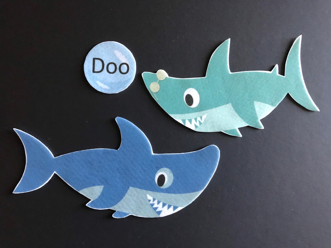 Baby Shark Felt Board Story // Flannel Board Pieces // Baby | Etsy