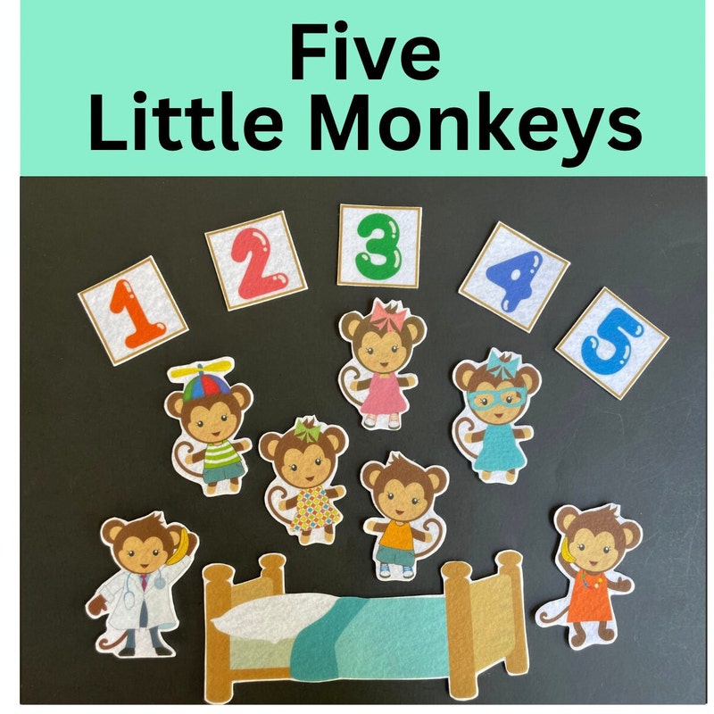 Five Little Monkeys - Etsy
