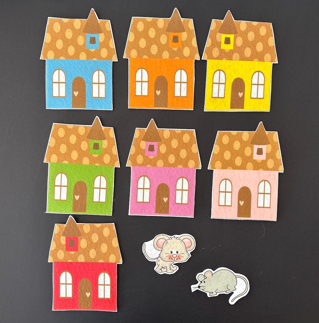 Little Mouse Game Felt Set //flannel Board Pieces Pieces // Preschool ...