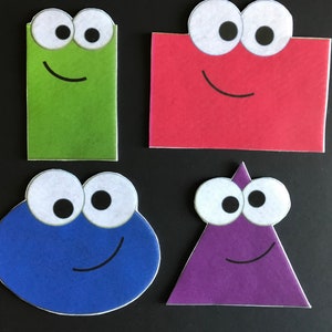 Shapes Felt Board Pieces // Flannel Board Pieces // Shapes // - Etsy