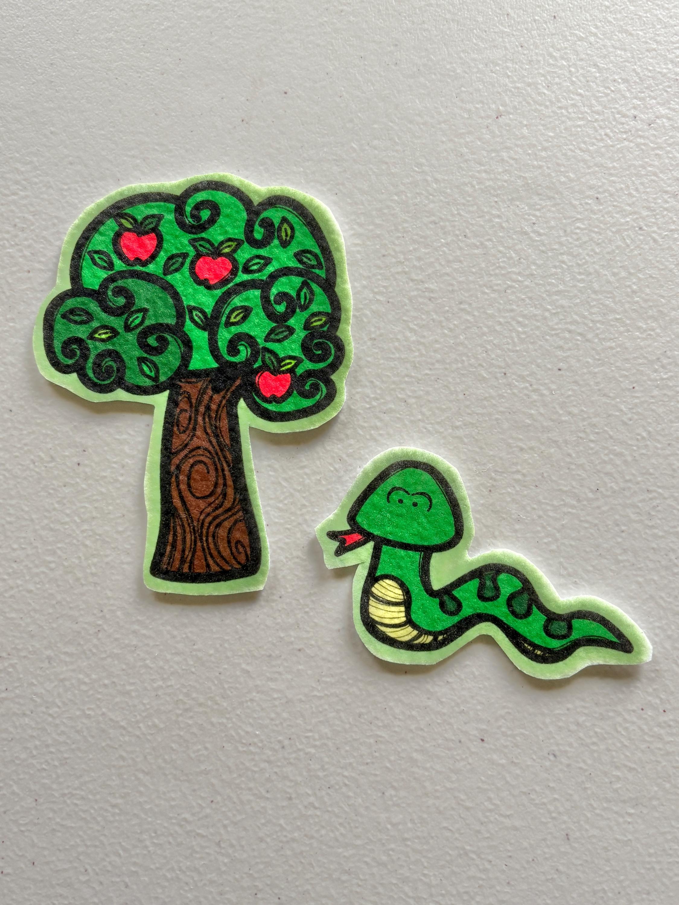 Adam and Eve Bible Felt Pieces // Flannel Board Pieces // Preschool ...