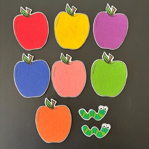 Little Worm Game Felt Set //flannel Board Pieces Pieces // Preschool ...