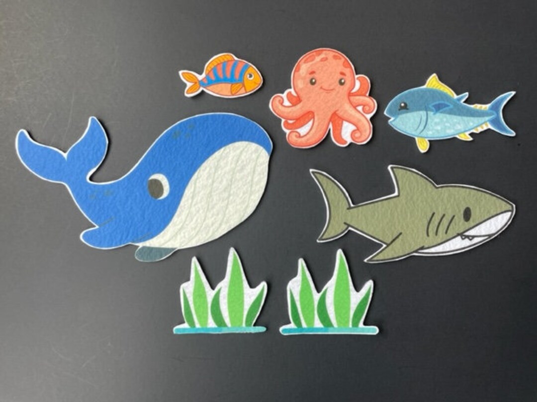 Slippery Fish Felt Set 2 //flannel Board Pieces Pieces // - Etsy