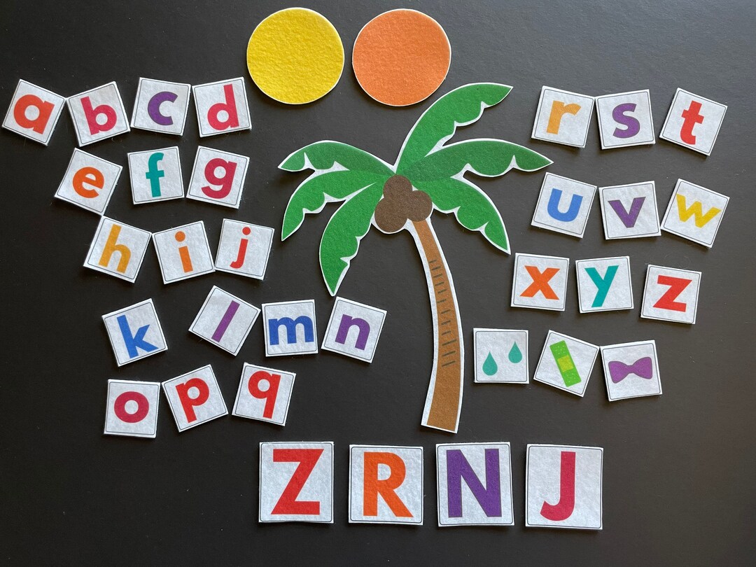 Chicka Chicka Boom Boom Felt // Flannel Board Pieces // Alphabet ...