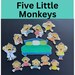 5 Little Monkeys Felt Board Story 2 // Monkeys // Bed // - Etsy