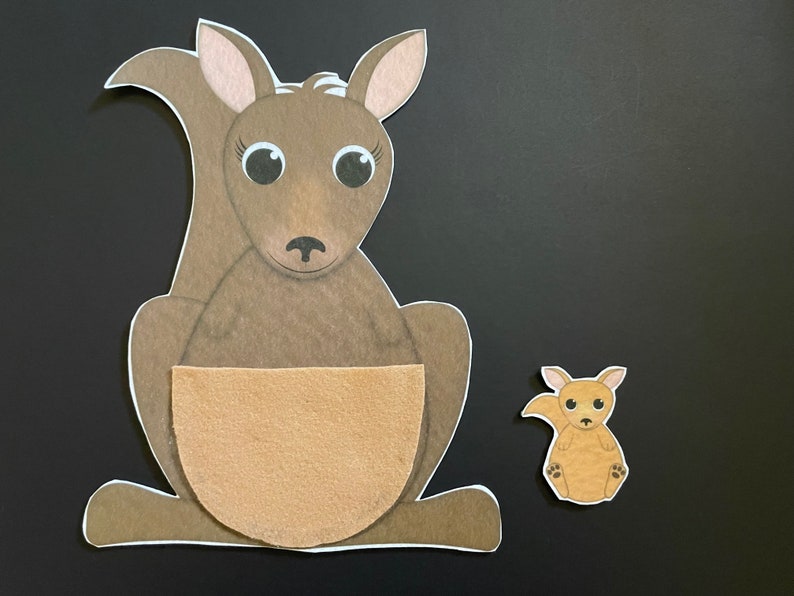 Kangaroo Guessing Game Felt Board Stories // Flannel Board // - Etsy