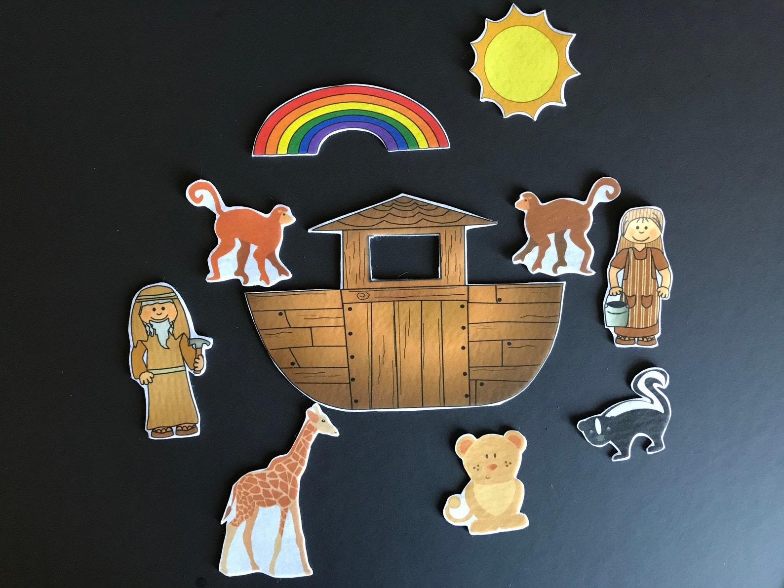 Noah's Ark Bible Story Felt // Flannel Board Pieces // - Etsy