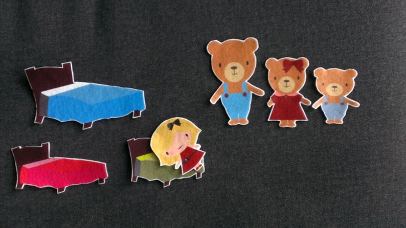 Goldilocks And The Three Bears Felt Board Story 1 // Flannel | Etsy