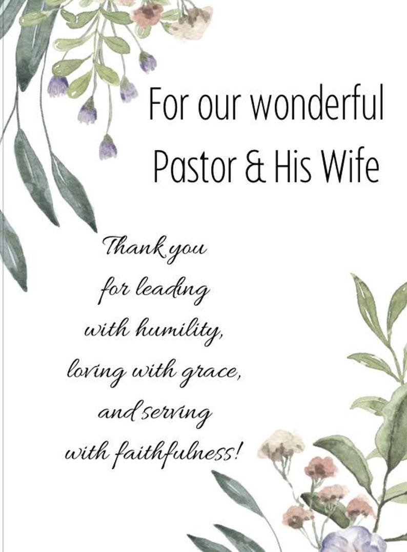 Exciting Words Of Appreciation For A Pastor And His Wife Photos